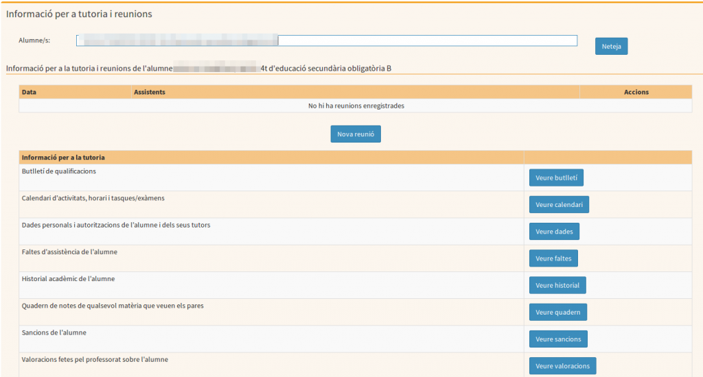 Informació per a la tutoria | Suport GESTIB