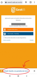 Añadir aplicación Gestib a la pantalla de inicio de los dispositivos ...